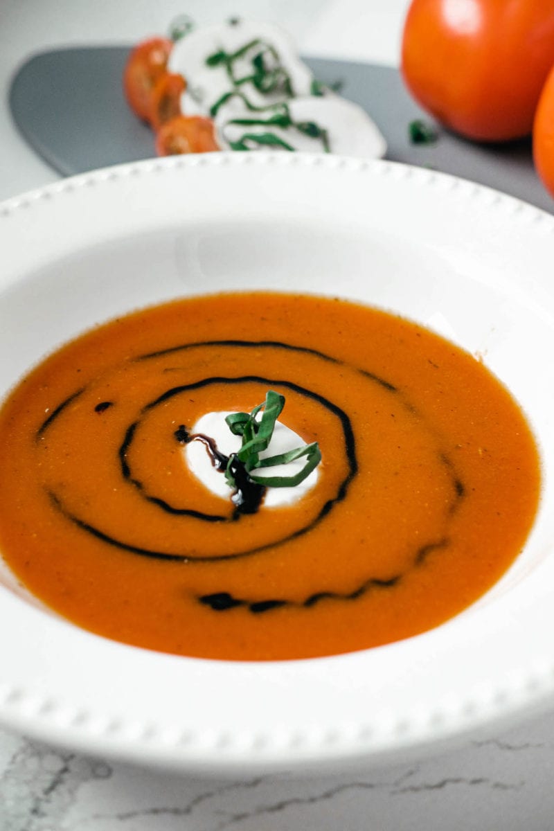 Caprese Tomato Soup - White Kitchen Red Wine