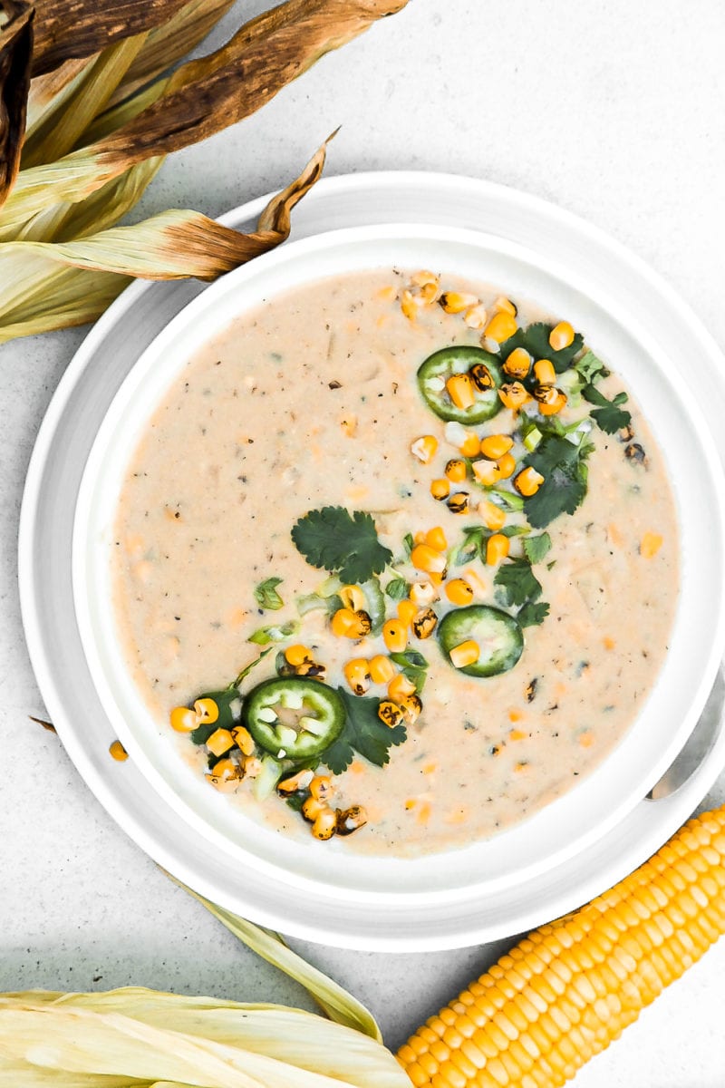 Roasted Corn Chowder - Delicious Sweet Roasted Corn Soup
