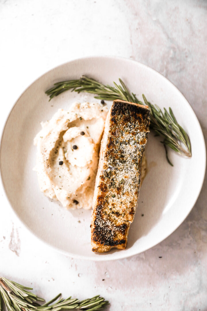 Quick 20 Minute Crispy Rosemary Salmon - White Kitchen Red Wine