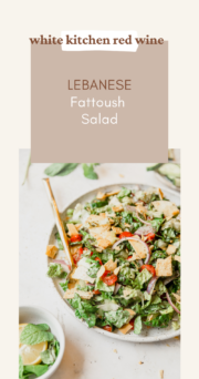 Fattoush Lebanese Salad - White Kitchen Red Wine