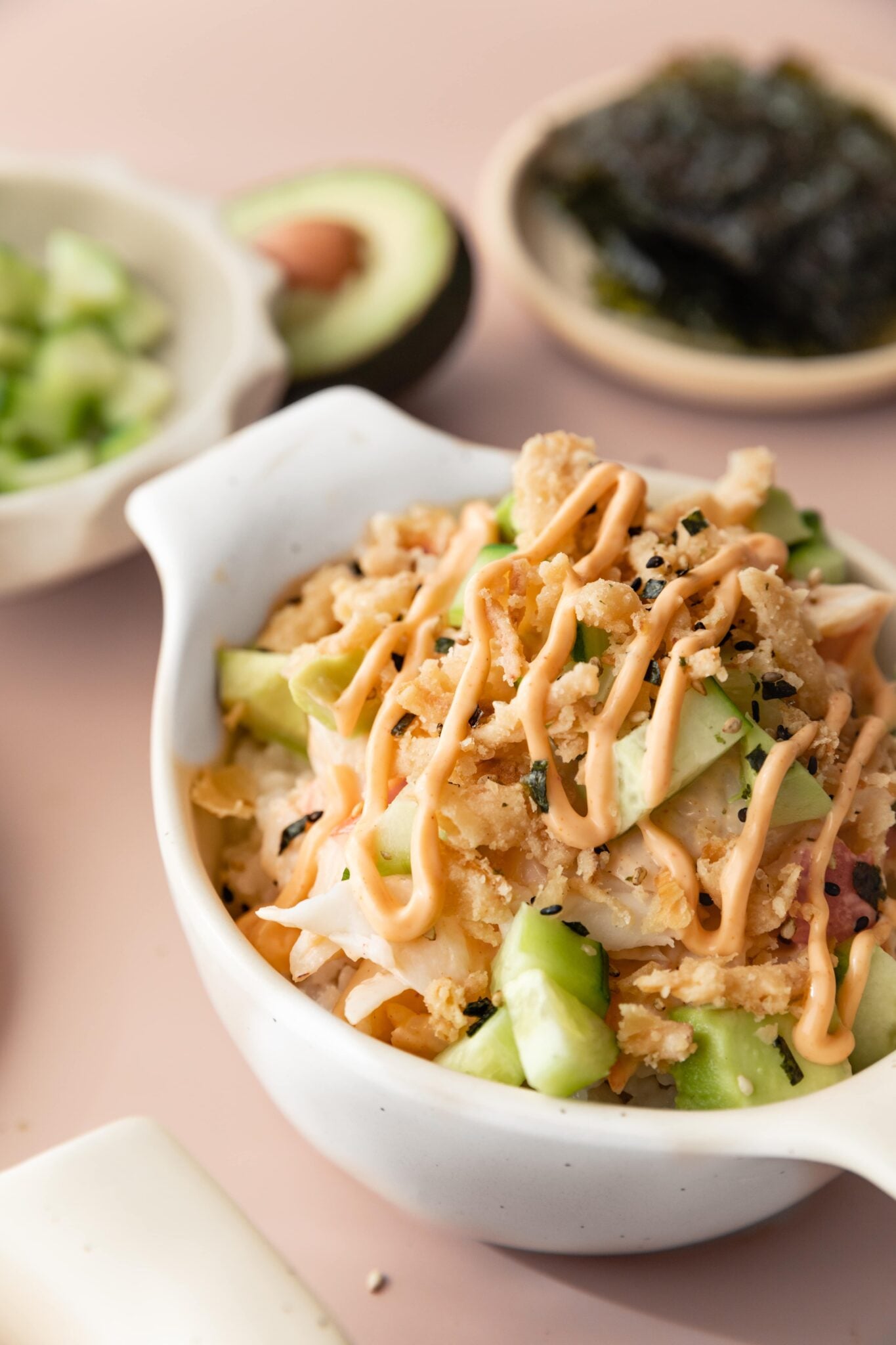 10 Minute Crunchy Shrimp Sushi Bowl - Easy Dinner!