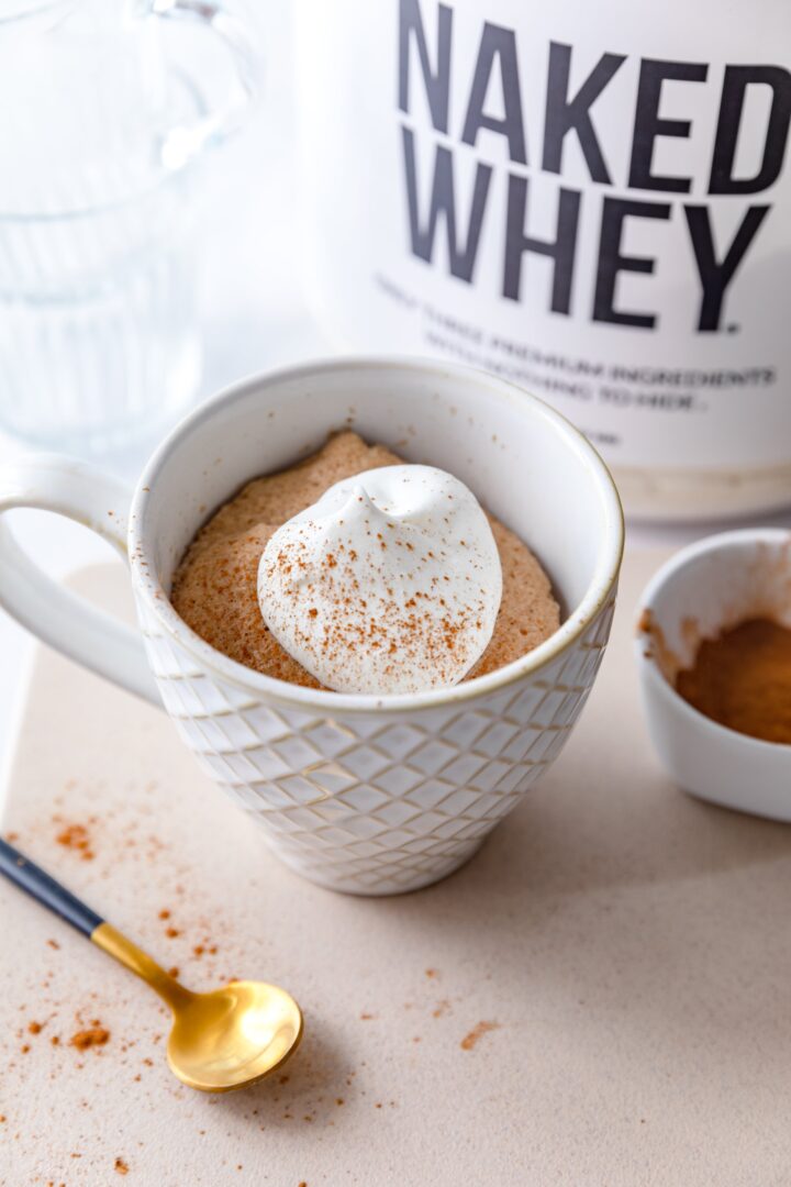 The Best Cinnamon Vanilla Protein Mug Cake Recipe Easy
