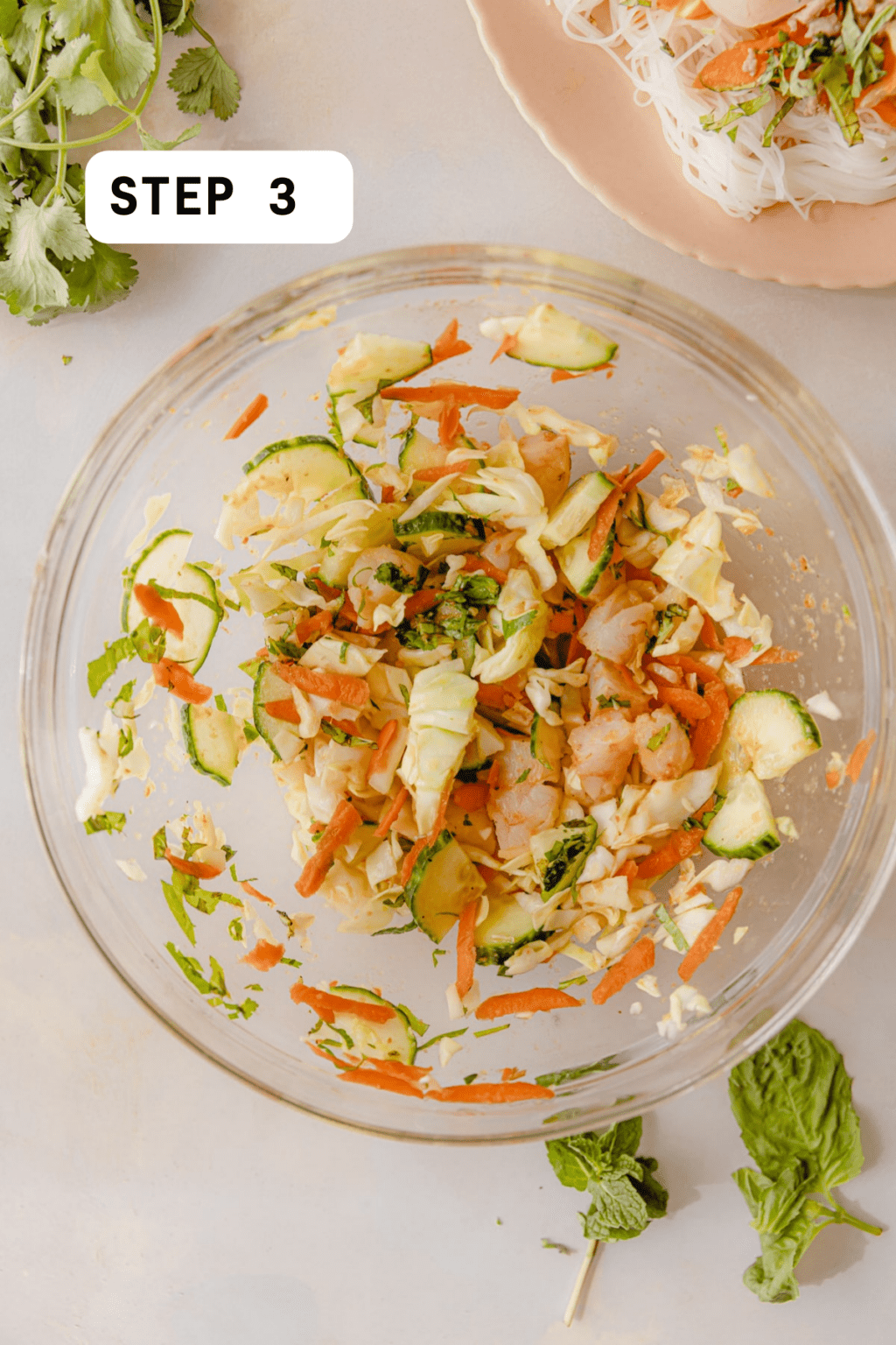 Shrimp Spring Roll Salad Recipe with Ginger Dressing - White Kitchen ...