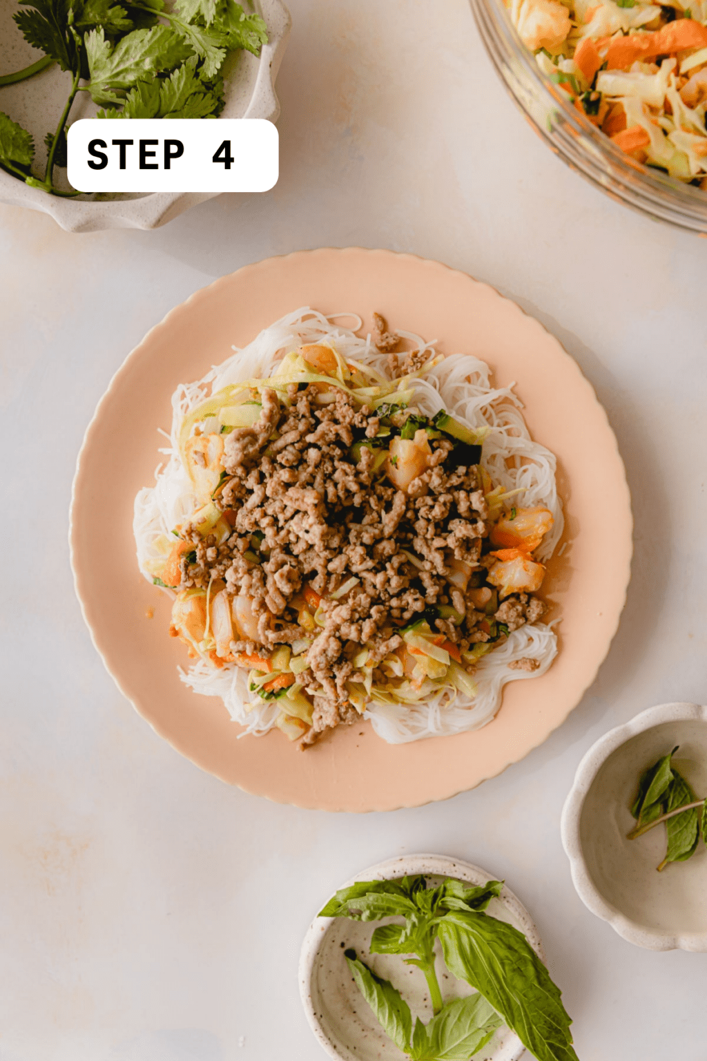 Shrimp Spring Roll Salad Recipe with Ginger Dressing - White Kitchen ...