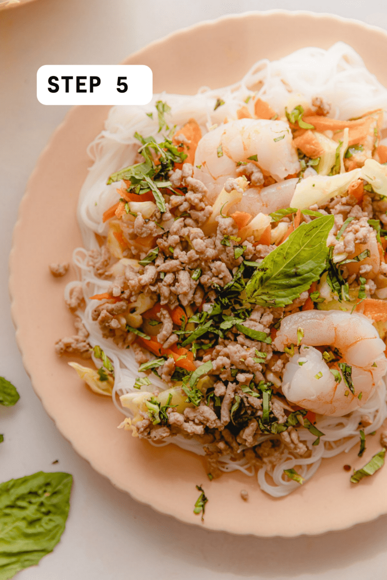 Shrimp Spring Roll Salad Recipe with Ginger Dressing - White Kitchen ...