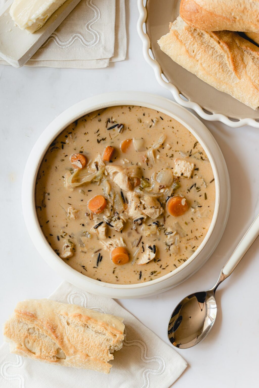 Creamy Panera Chicken and Wild Rice Soup (Copycat Recipe!)